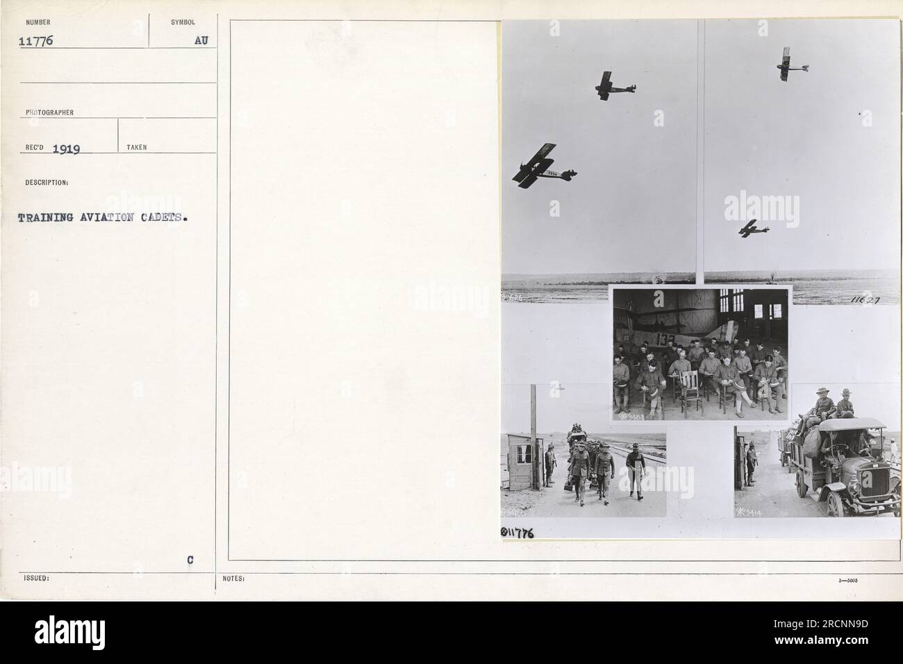 A group of aviation cadets undergoing training A photograph taken in ...