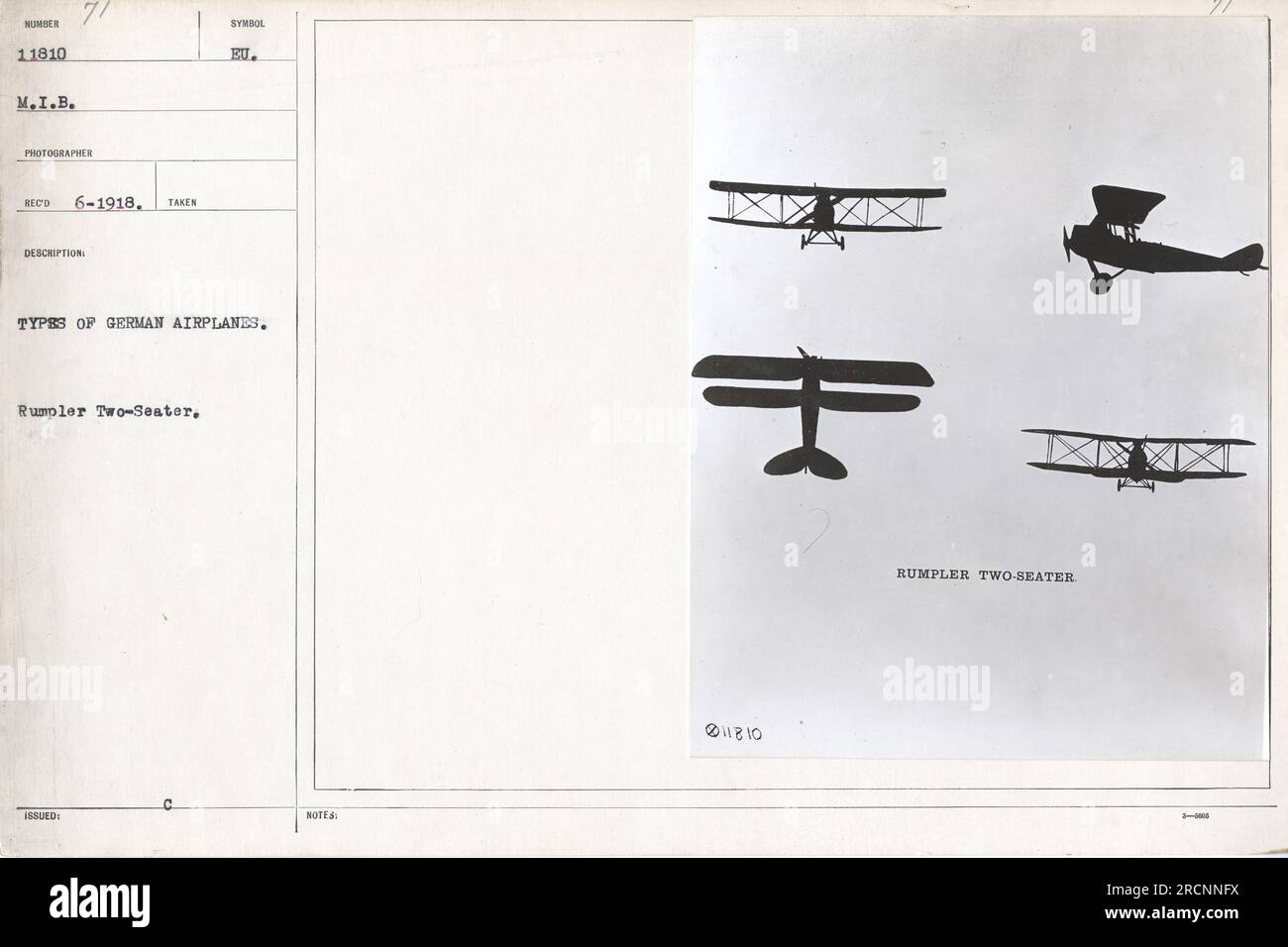 A photograph showing various types of German airplanes during World War ...