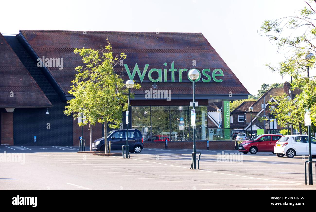 waitrose store and car park in Burgess Hill town centre west sussex ...