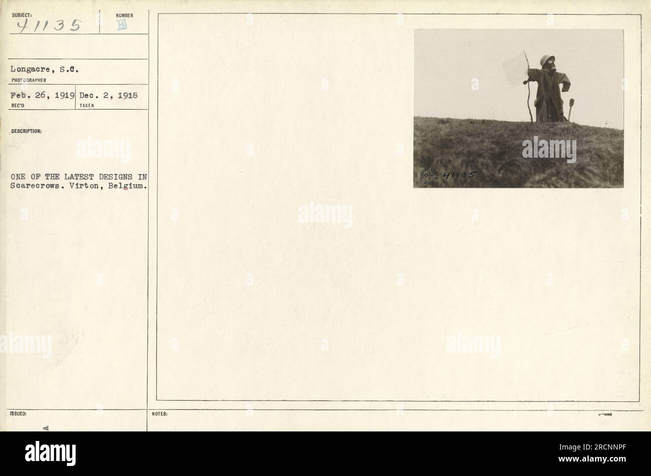 American soldiers inspecting a newly designed scarecrow in Virton ...