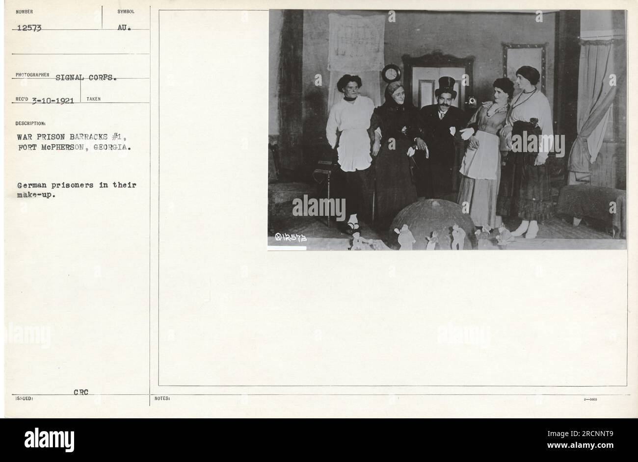 German prisoners of war at War Prison Barracks #1 in Fort McPherson ...