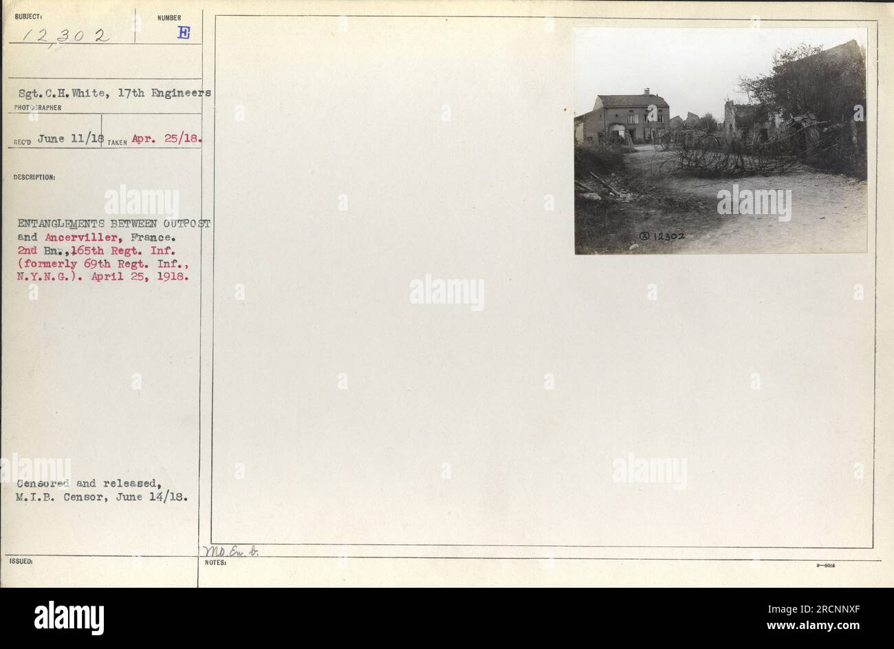 Sgt. C.H. White from the 17th Engineers is seen in this photograph ...