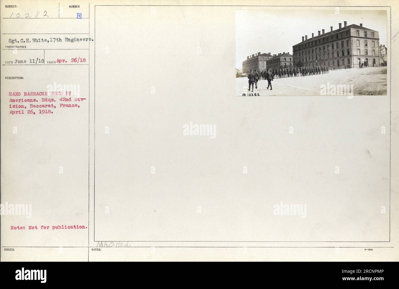 Sgt. C.H. White of the 17th Engineers is pictured at Haxo Barracks in ...