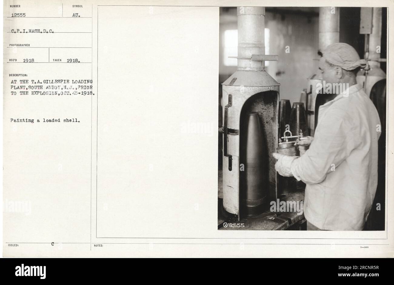 "The photograph shows military personnel at the T.A. Gillespie Loading ...