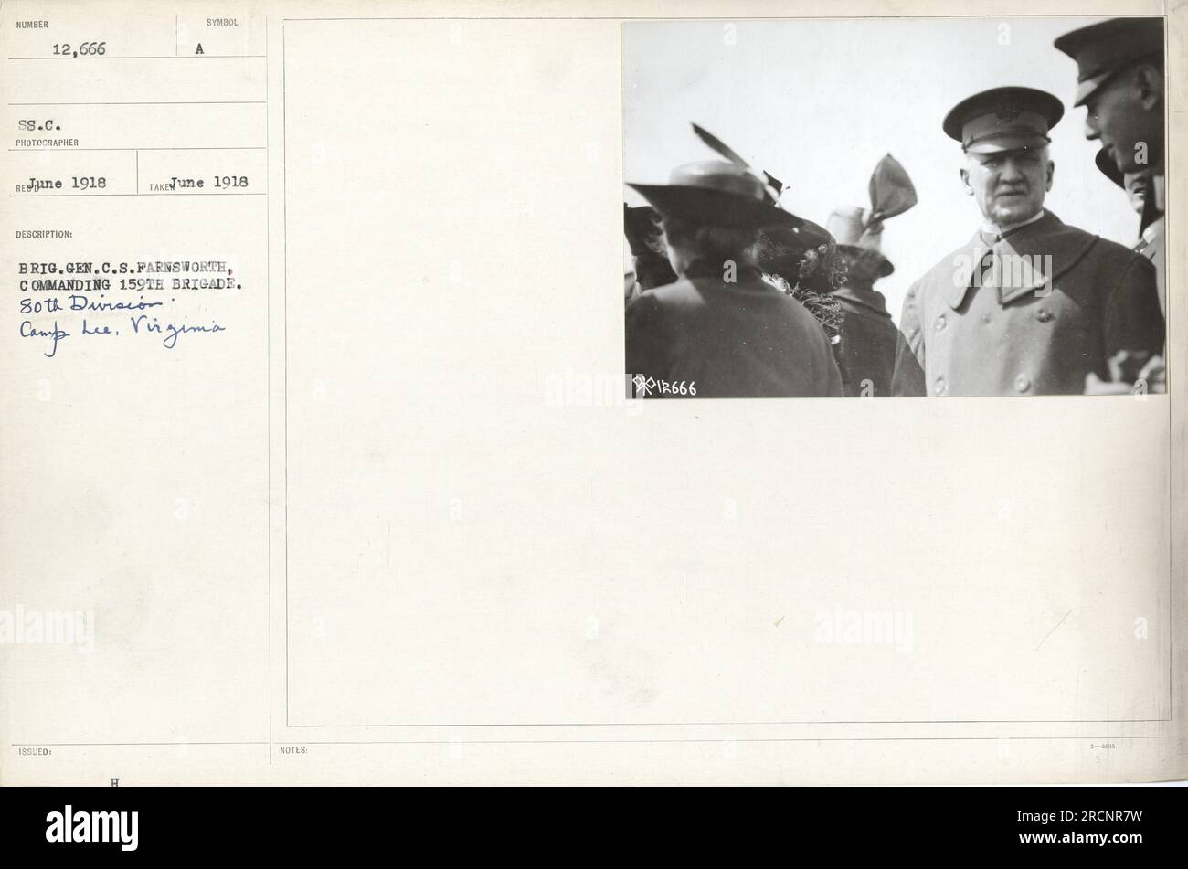 Brigadier General C.S. Parnsworth, commanding the 159th Brigade of the ...