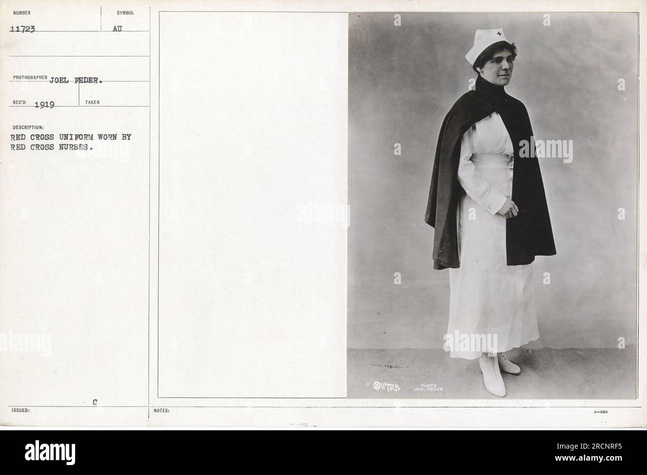 Red Cross nurses wearing their uniform during World War I. The image ...