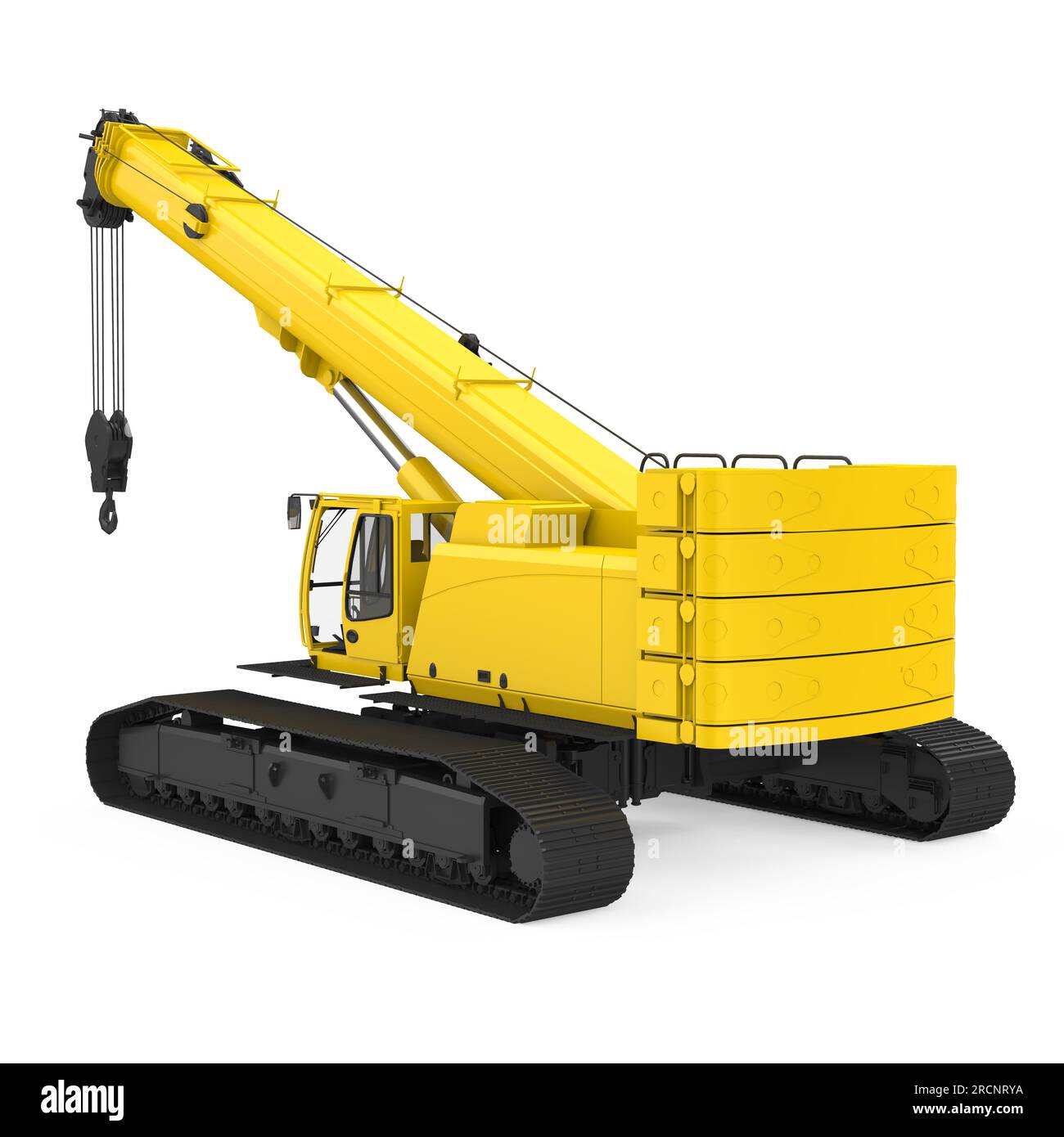 Crawler Crane Isolated Stock Photo - Alamy