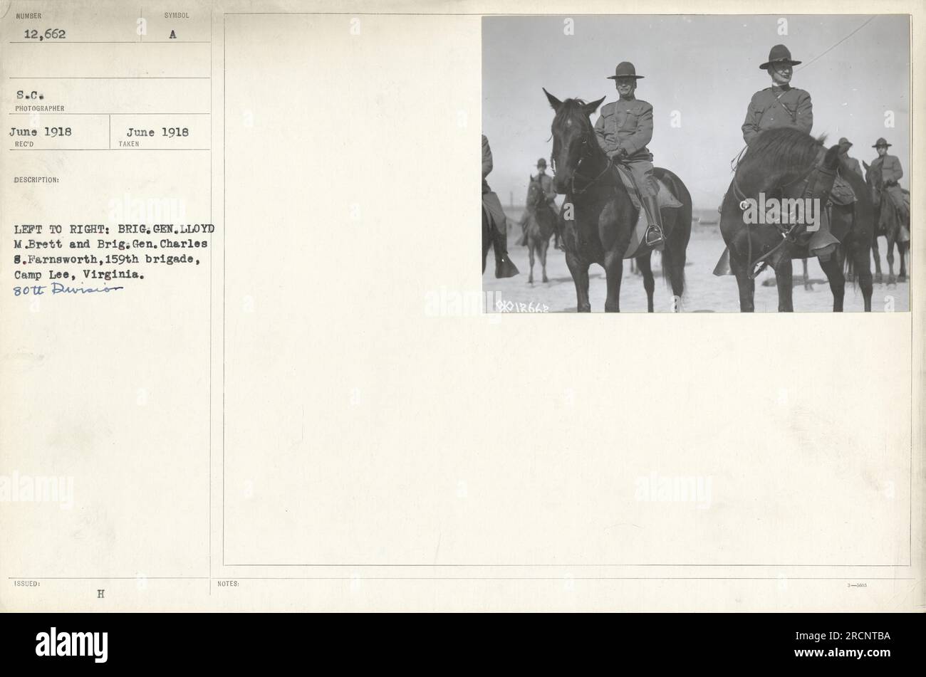 Brigadier General Lloyd M. Brett and Brigadier General Charles B ...