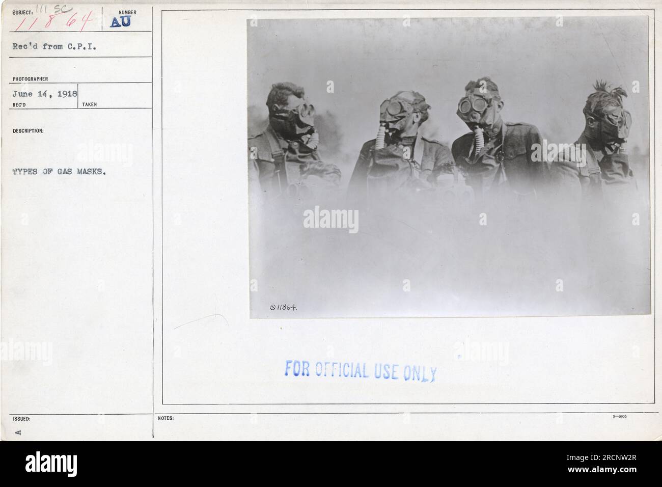 Image of American military personnel wearing various types of gas masks ...