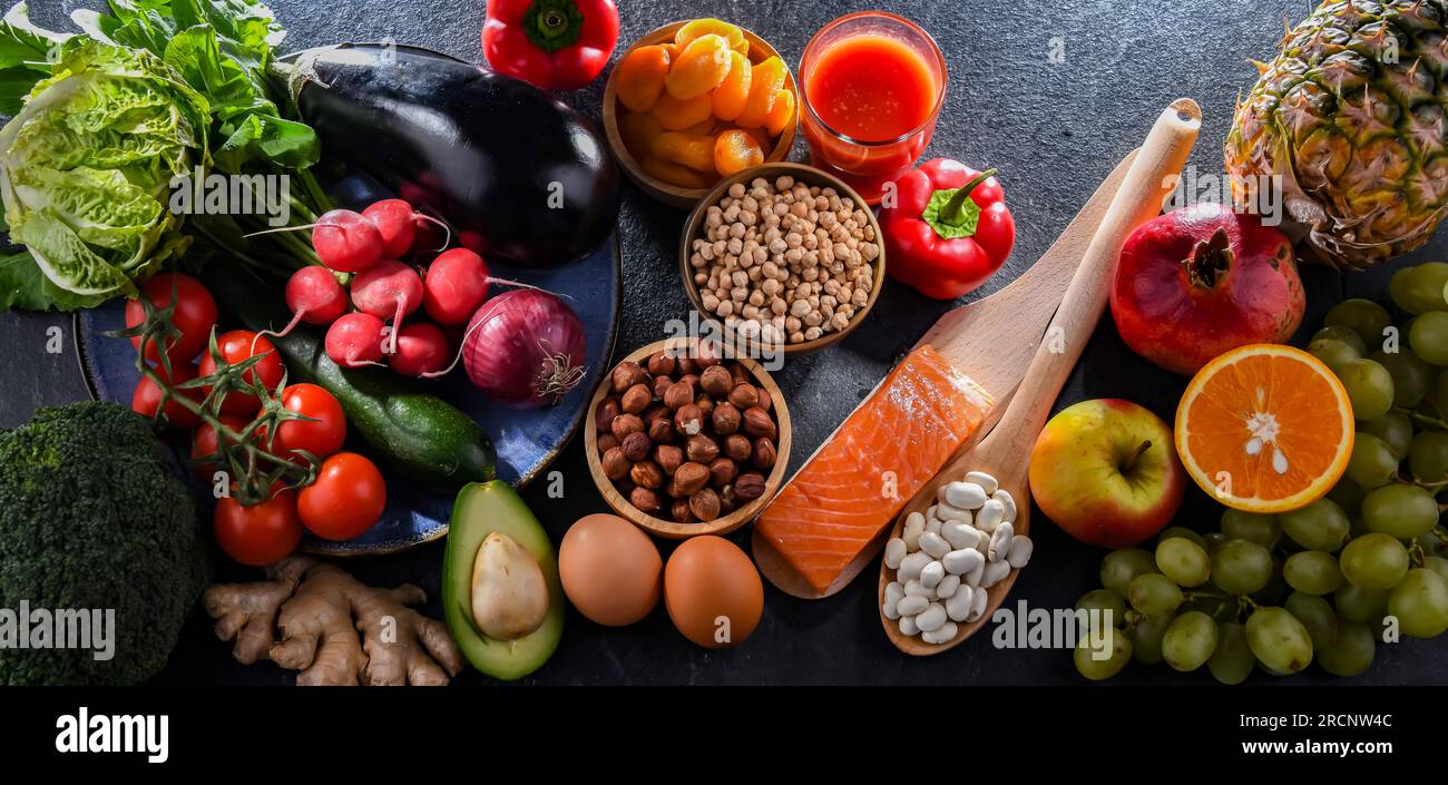 Food products representing the nutritarian diet which may improve ...