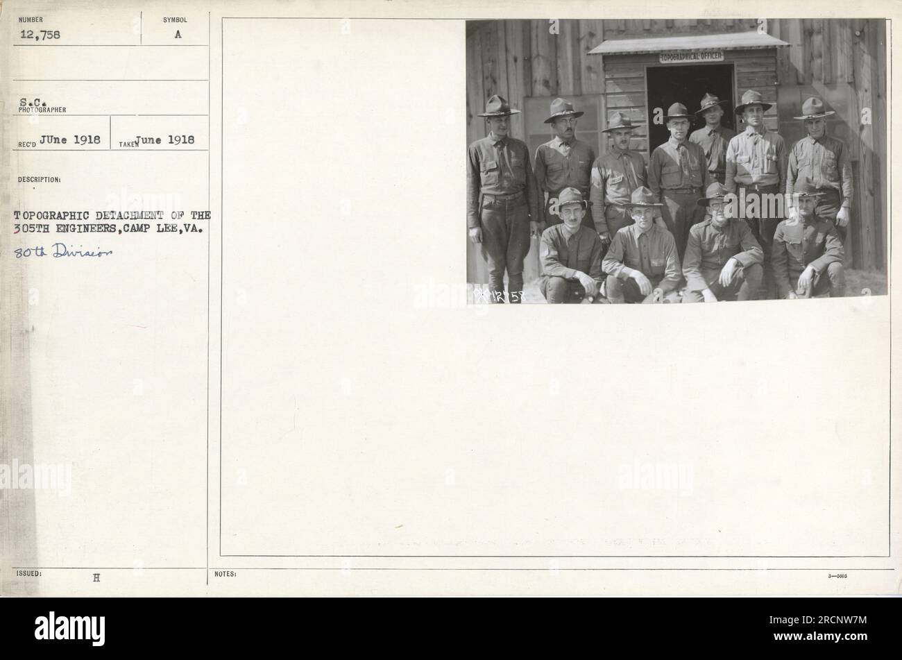 Soldiers from the 305th Engineers, part of the 80th Division, at Camp ...