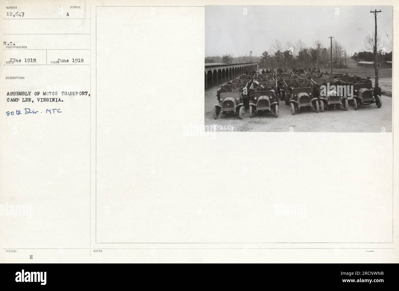 Soldiers at Camp Lee, Virginia in 1918 assemble motor transport ...