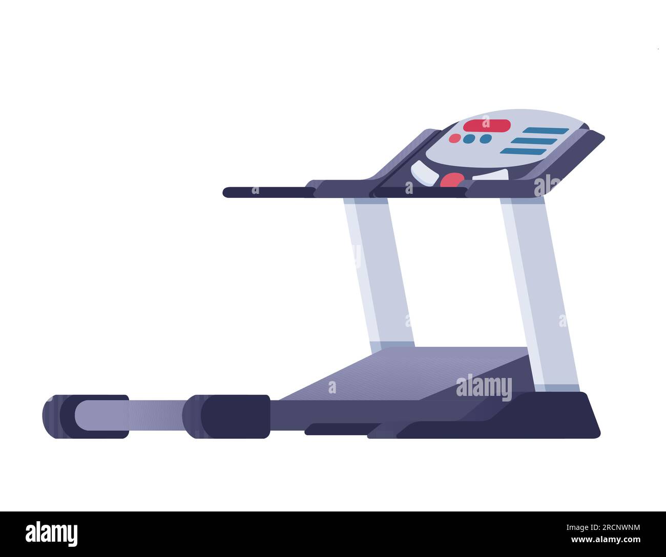 Treadmill running and walking training apparatus vector illustration isolated on white ...