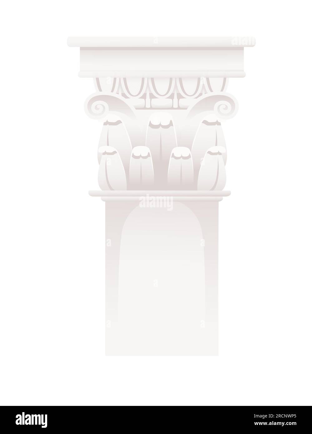 White ancient style column classic architecture design vector ...