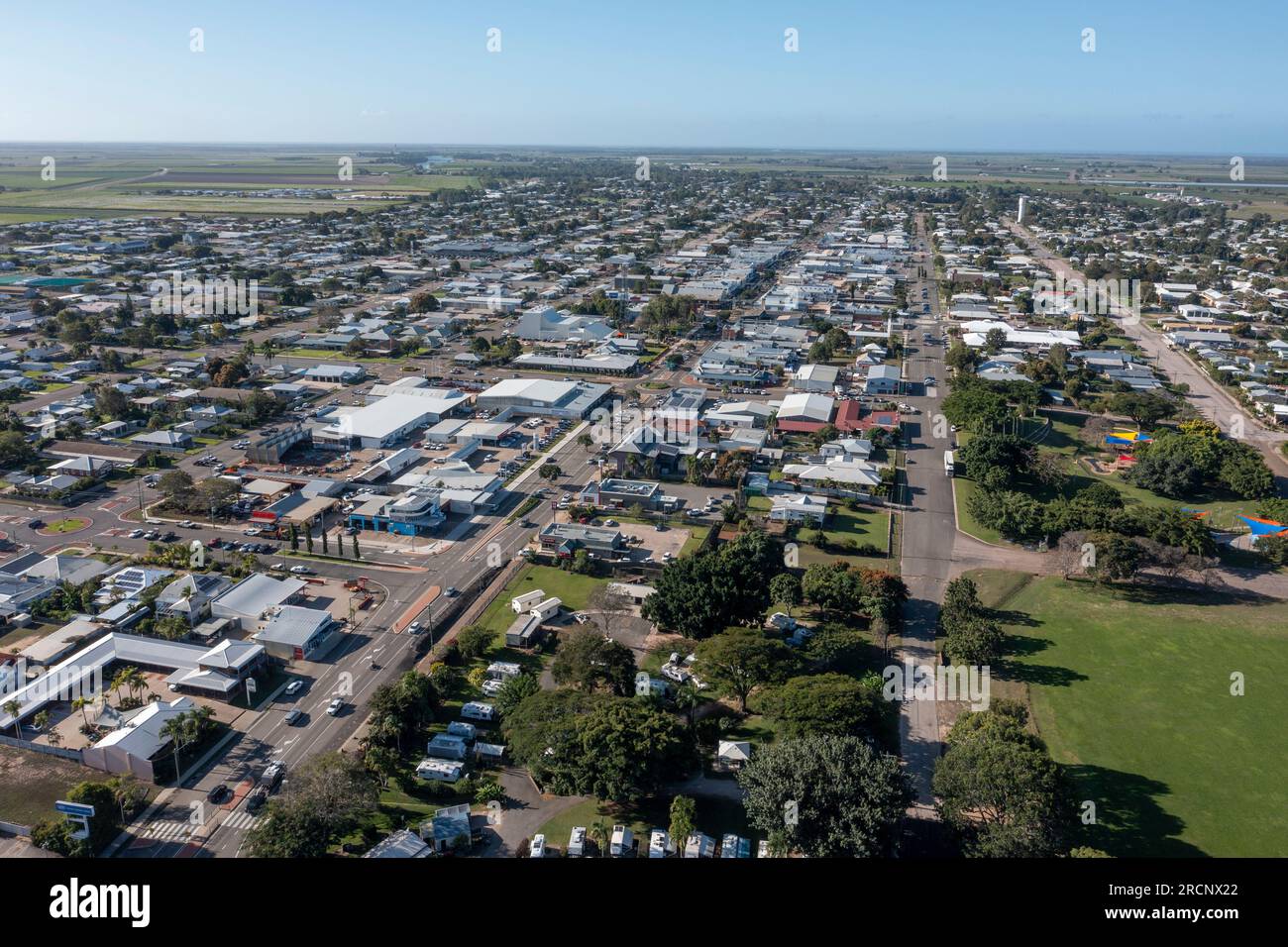 aerial view of the north queensland town of Ayr Stock Photo - Alamy