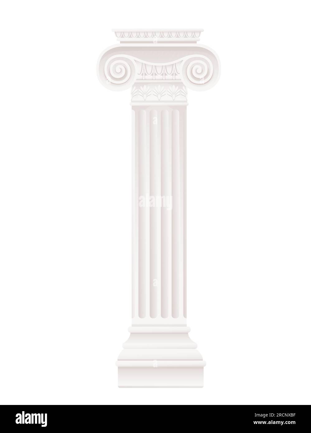 White ancient style column classic architecture design vector ...