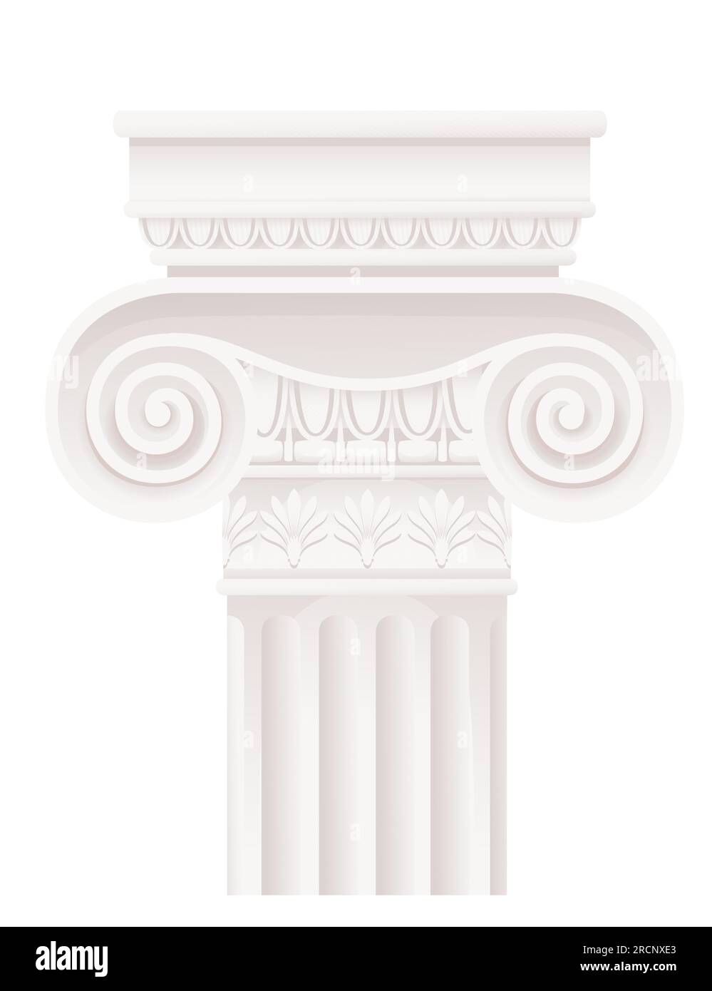 White ancient style column classic architecture design vector ...