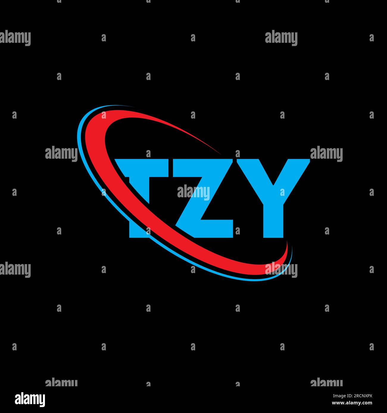 TZY logo. TZY letter. TZY letter logo design. Initials TZY logo linked ...