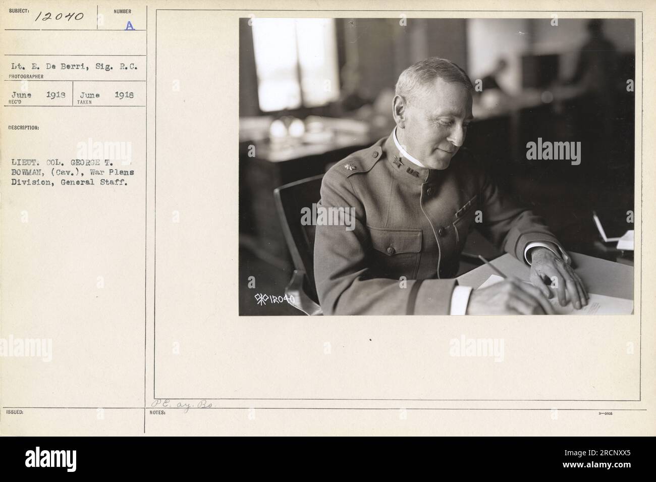 Lieutenant colonel george t bowman hi-res stock photography and images ...