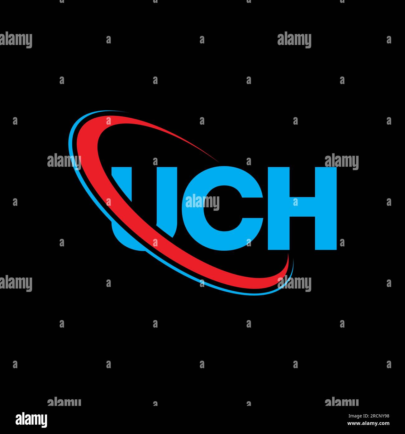 UCH logo. UCH letter. UCH letter logo design. Initials UCH logo linked ...