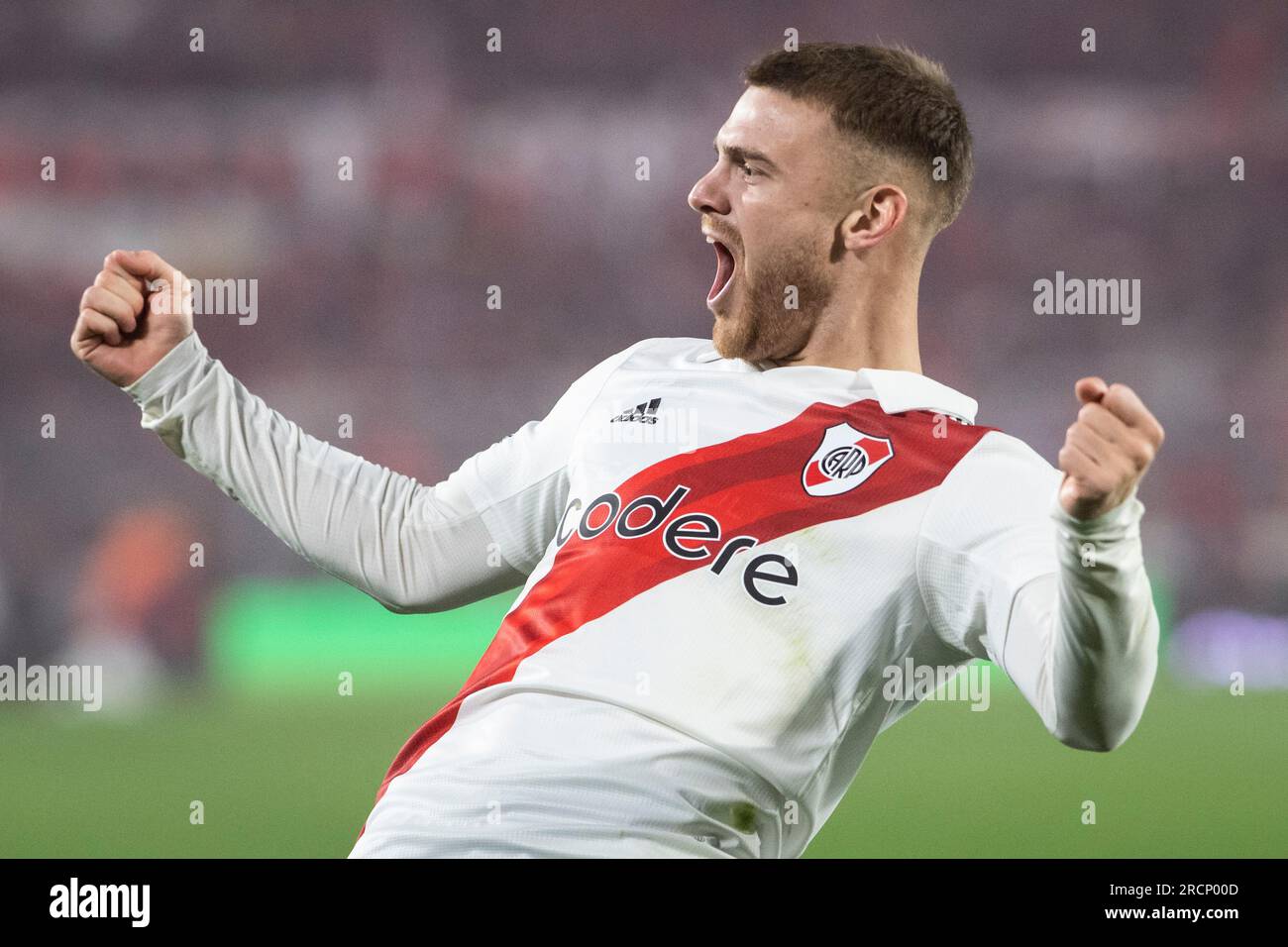 Lucas Beltran of River Plate celebrates after scoring the team's first ...