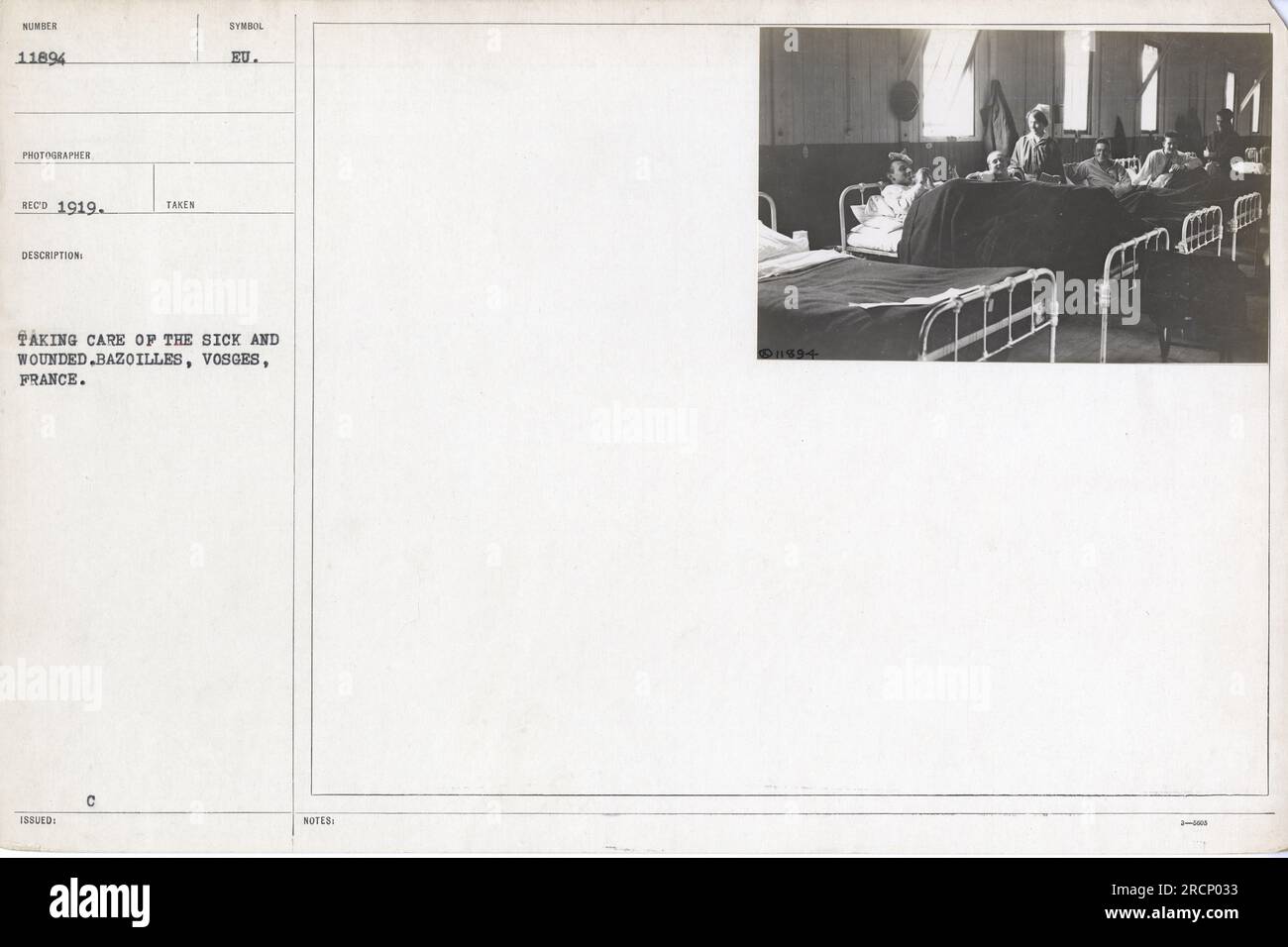 American soldiers providing medical care for the sick and wounded in ...