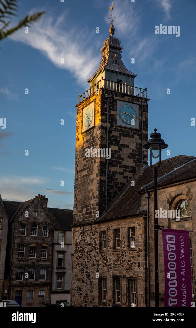The old Tollbooth clock tower in Stirling Old Town Stock Photo - Alamy