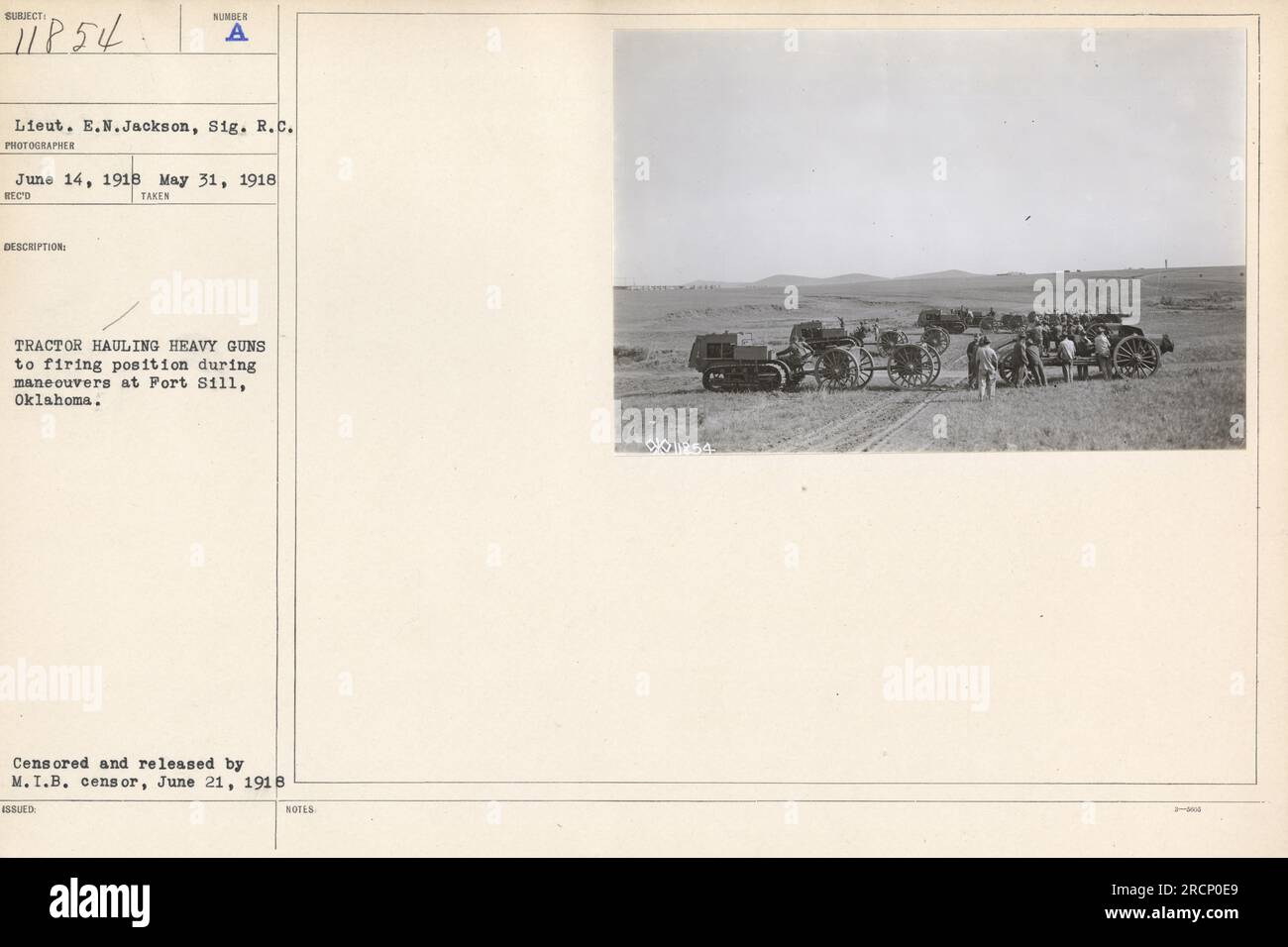 Lieutenant E.N. Jackson of the Signal Reserve Corps is photographed on ...