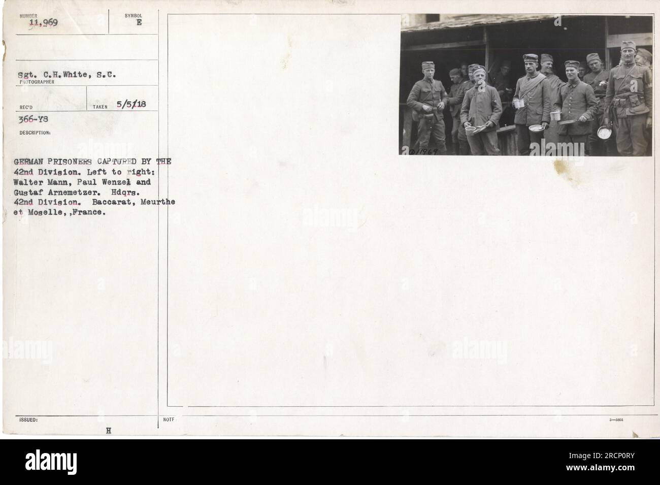 Image #111-SC-1196 depicts three German prisoners of war captured by ...