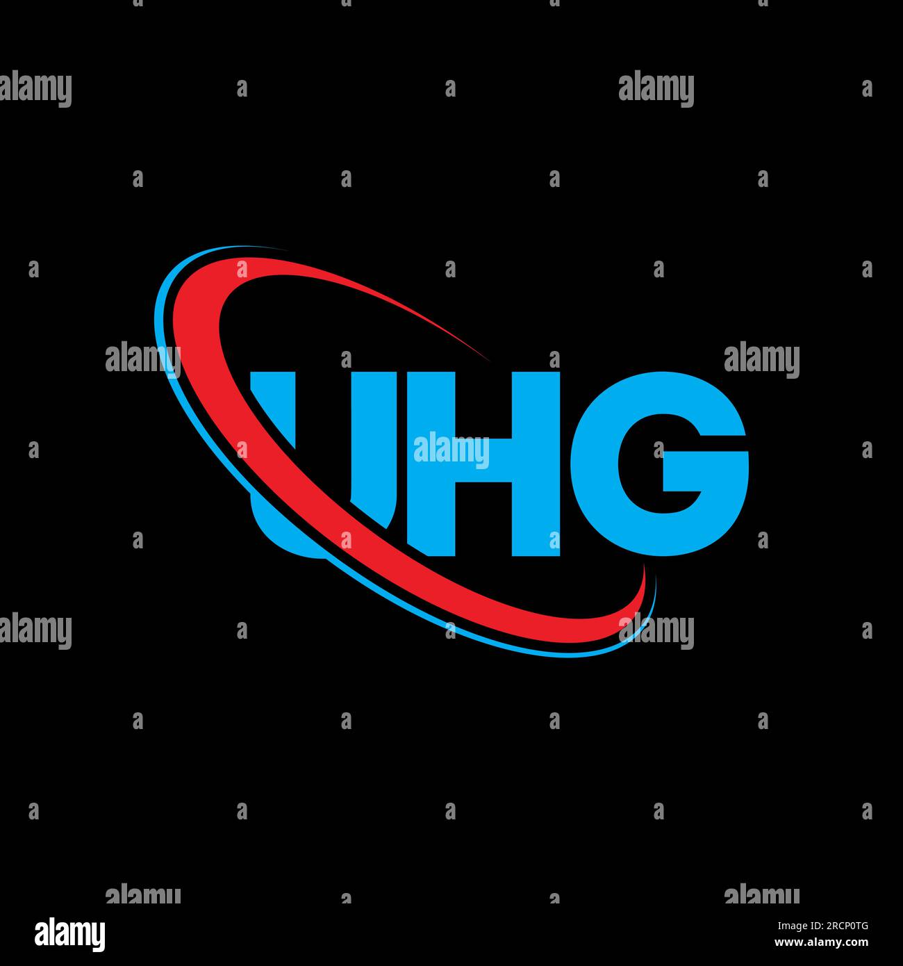 UHG logo. UHG letter. UHG letter logo design. Initials UHG logo linked ...