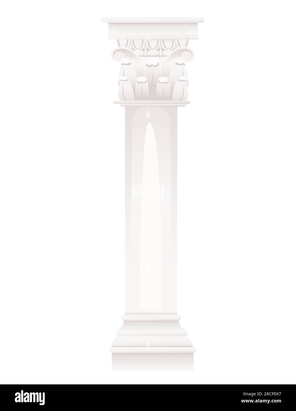 White ancient style column classic architecture design vector ...