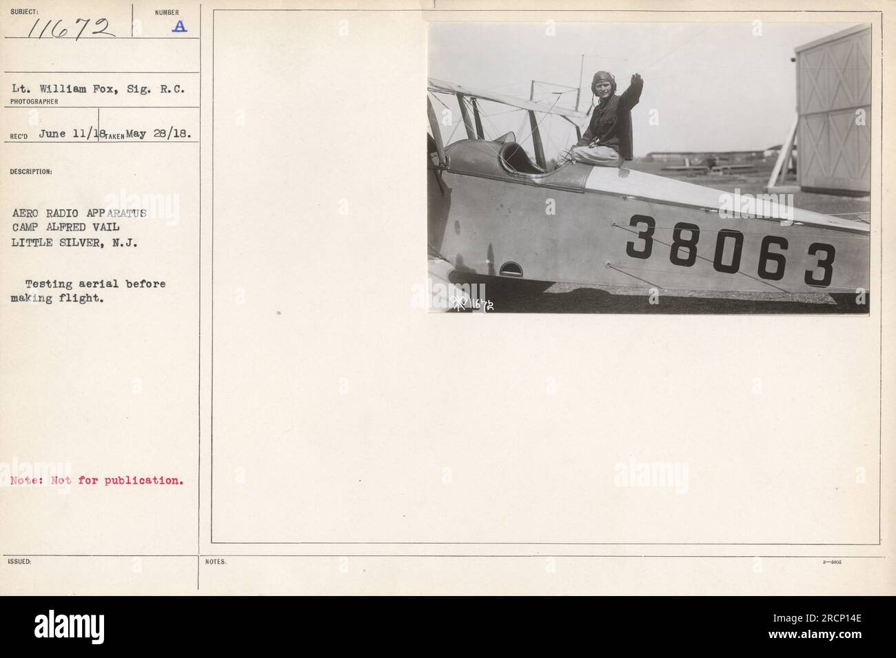 A photograph taken on May 28, 1918 at Camp Alfred Vail, Little Silver ...