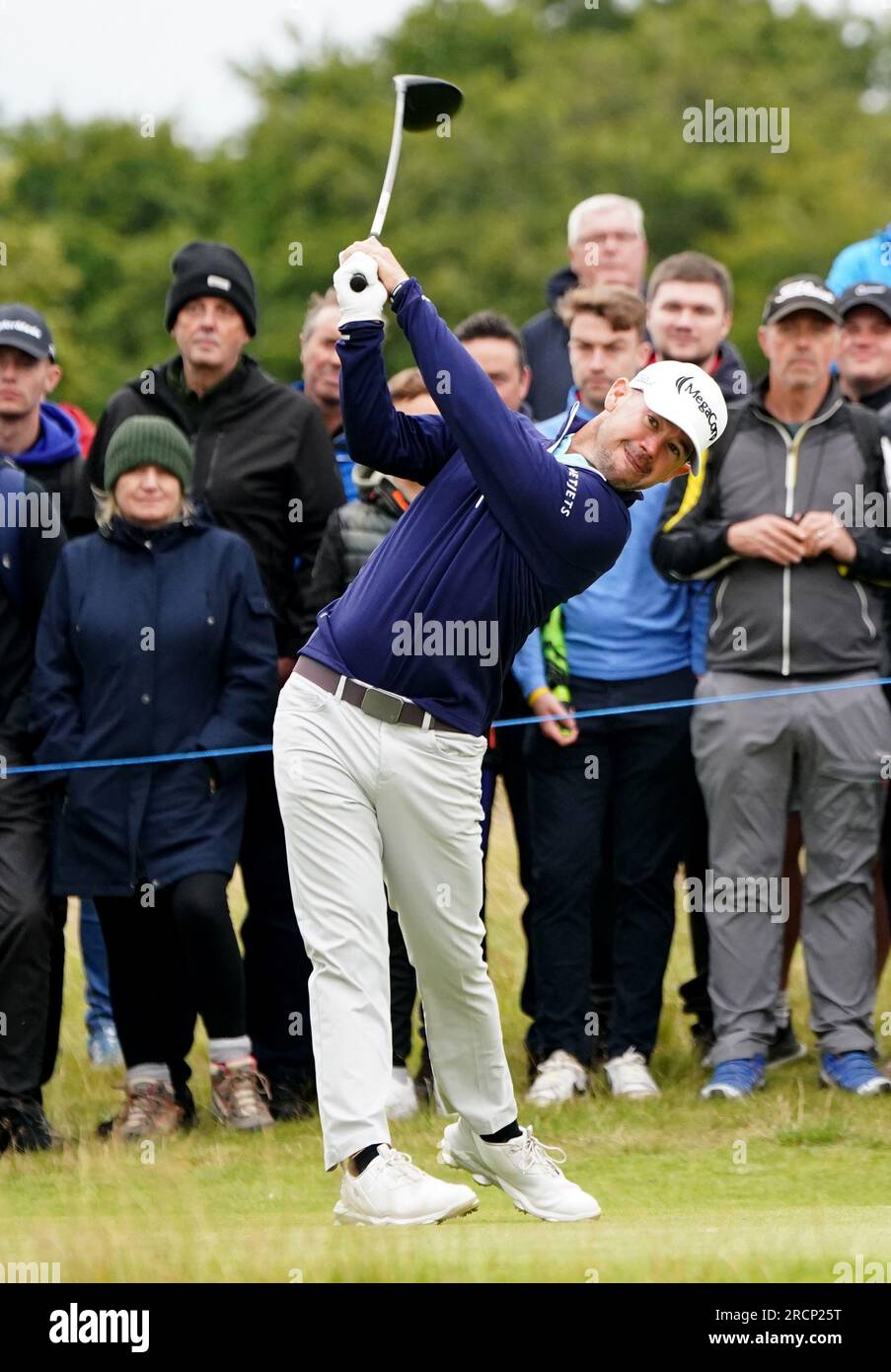 Brian Harman on the second tee on day four of the Genesis Scottish Open ...