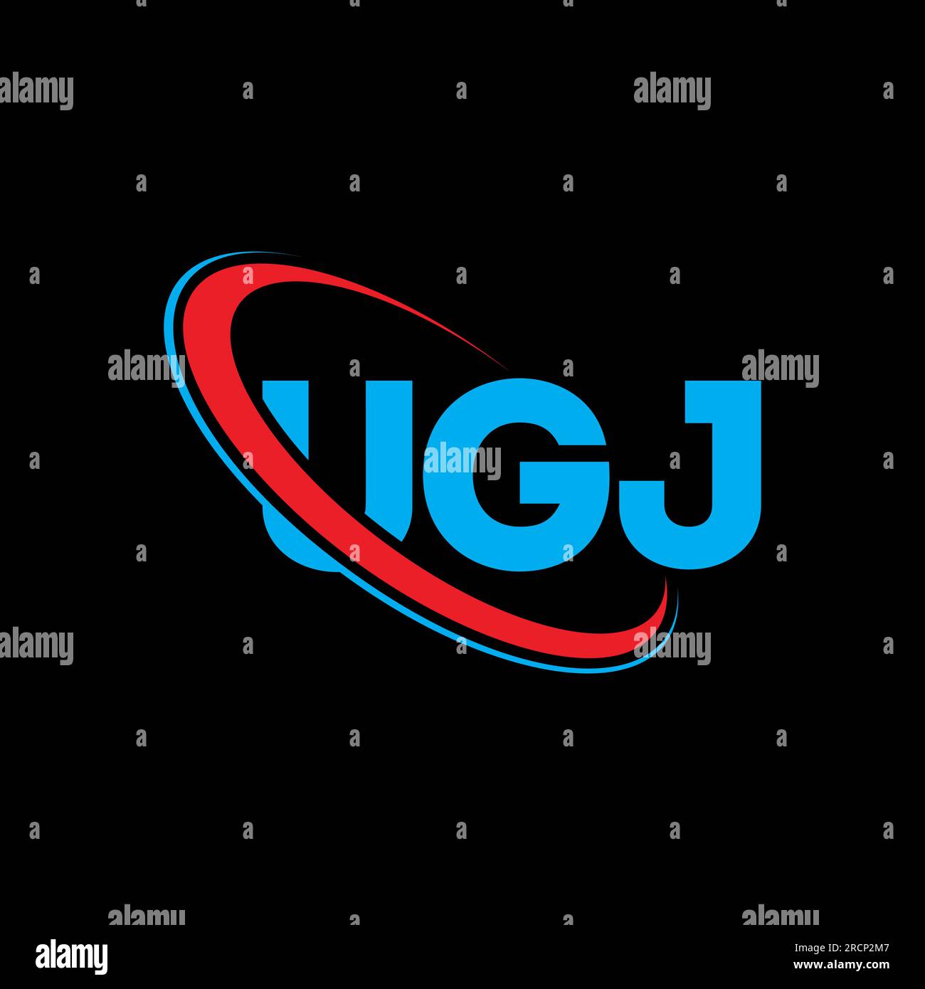 UGJ logo. UGJ letter. UGJ letter logo design. Initials UGJ logo linked ...