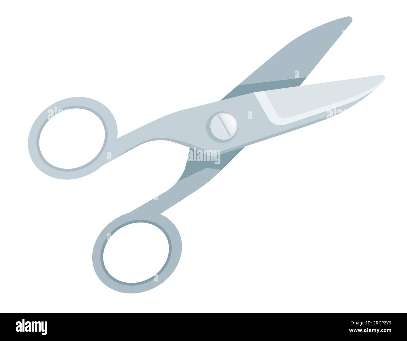 Stainless steel scissors vector illustration isolated on white background Stock Vector Image ...
