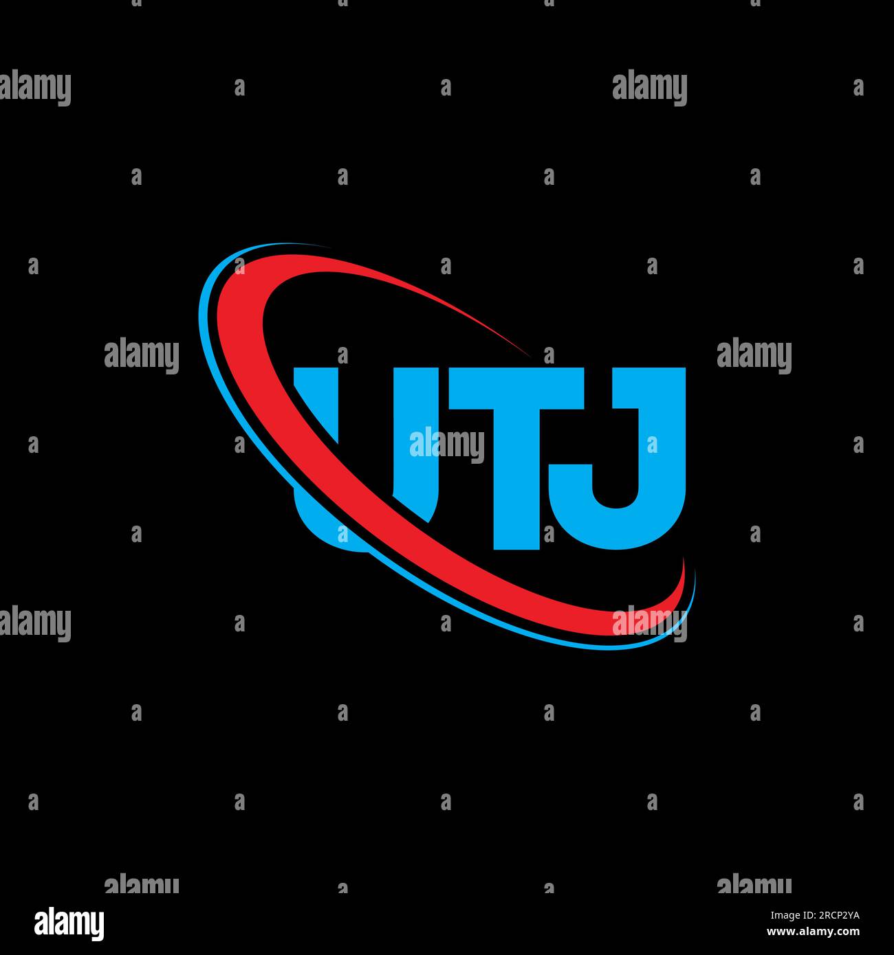UTJ logo. UTJ letter. UTJ letter logo design. Initials UTJ logo linked ...