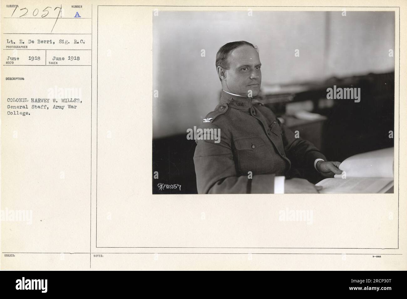 "Colonel Harvey W. Miller of the General Staff, Army War College ...