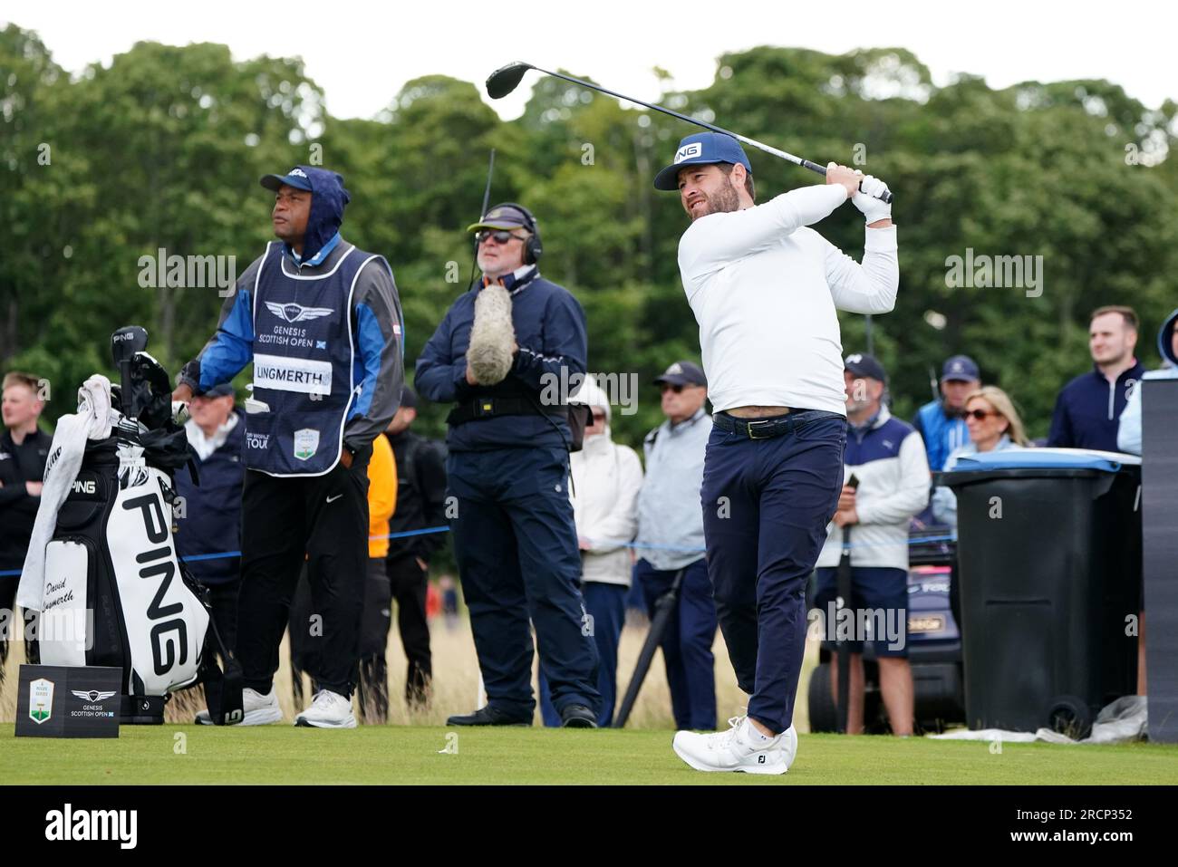 David Lingmerth on the second tee on day four of the Genesis Scottish ...