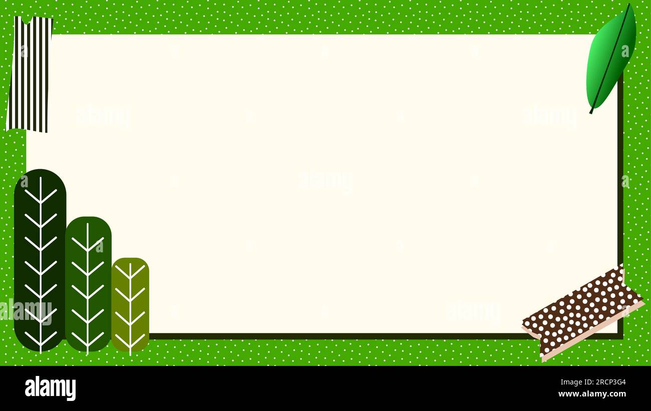 Cute Nature Theme Green Presentation Background Stock Vector Image ...