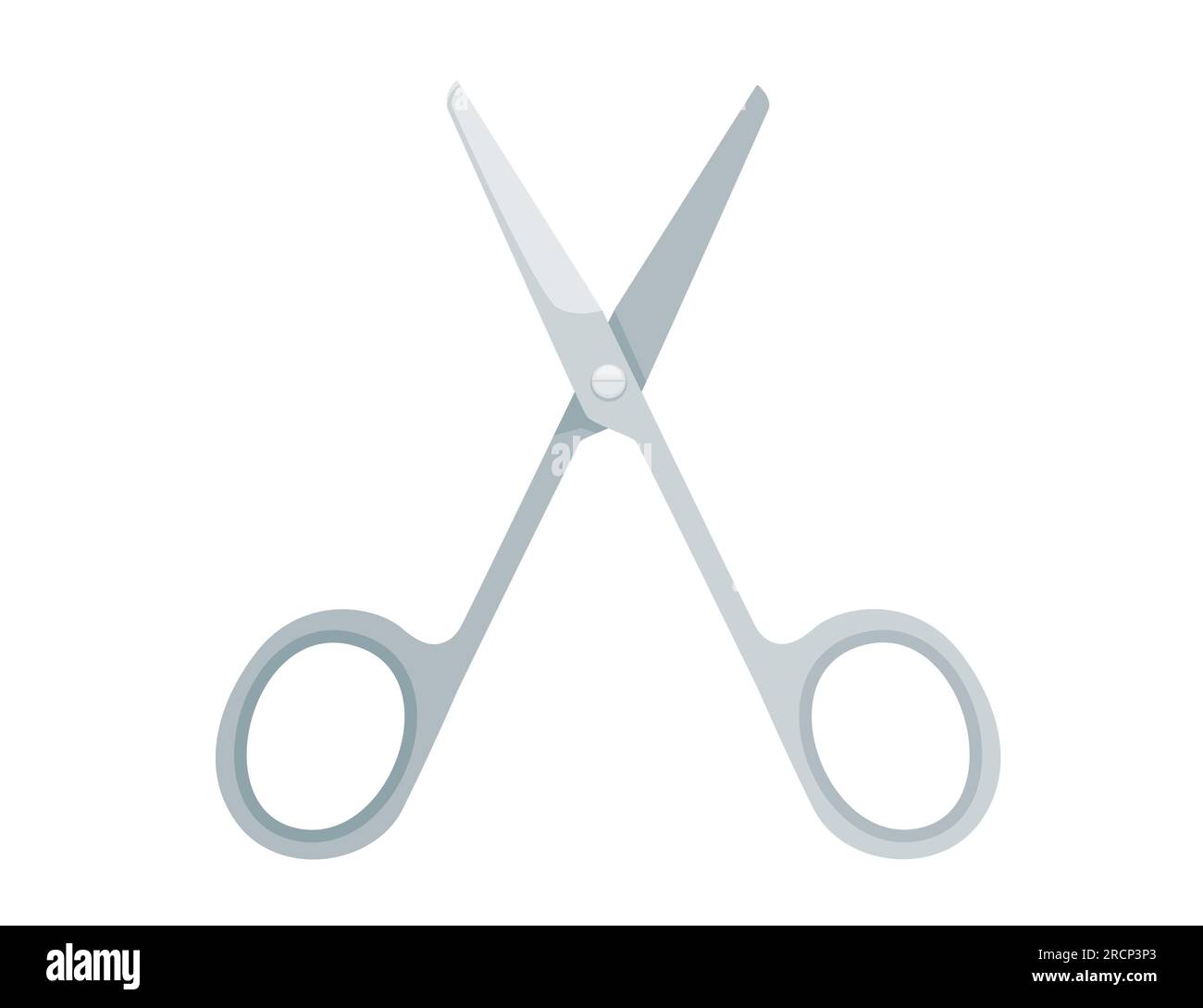 Stainless steel scissors vector illustration isolated on white ...