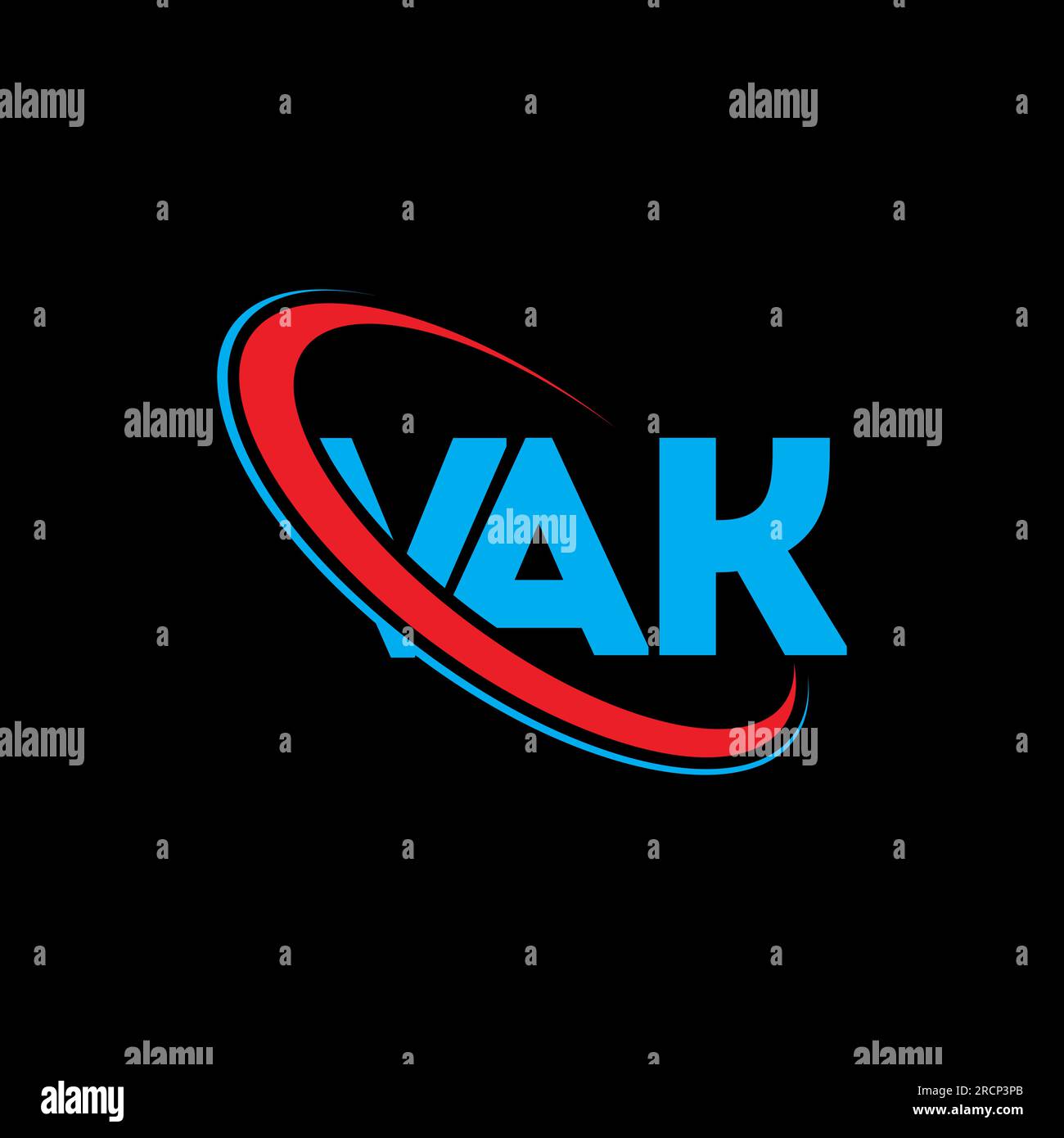 VAK logo. VAK letter. VAK letter logo design. Initials VAK logo linked ...