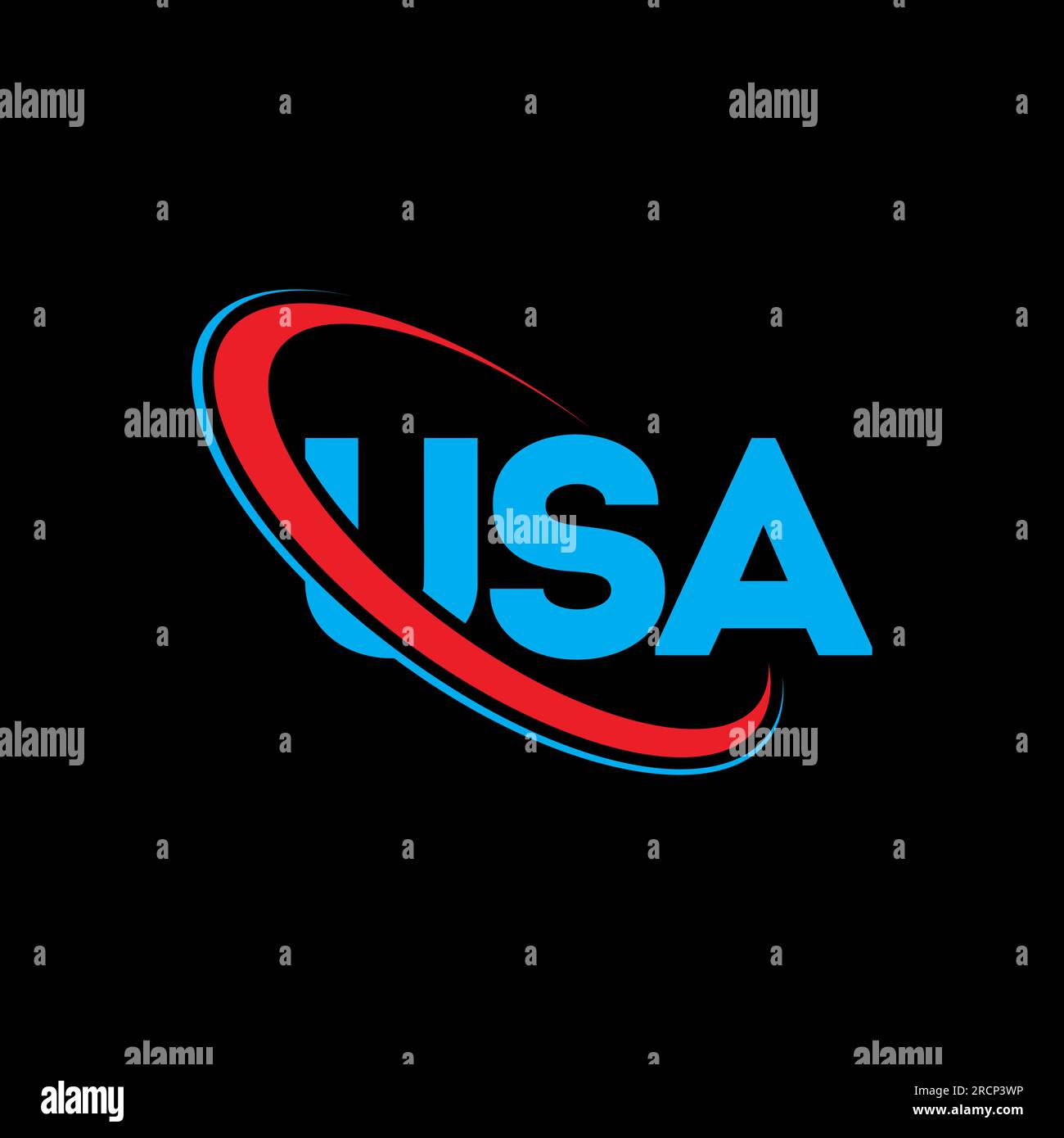 USA logo. USA letter. USA letter logo design. Initials USA logo linked ...