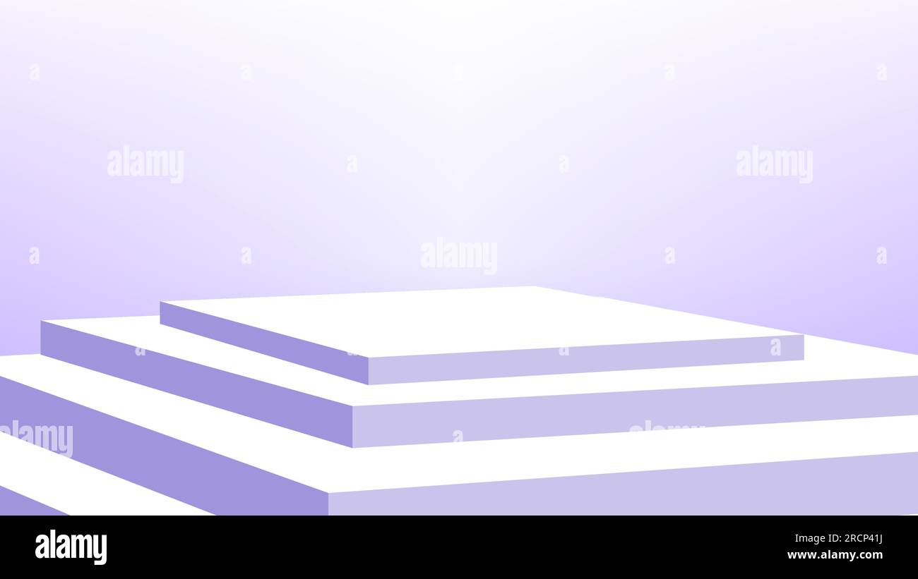 3D pyramid platform model for presentations blue abstract copy space ...