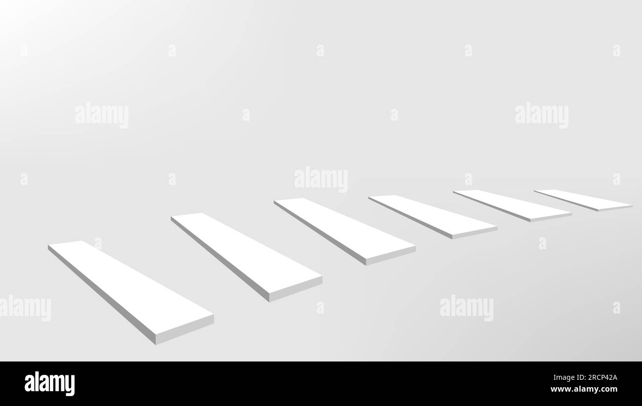 3D platform strips with grey abstract copy space background Stock ...