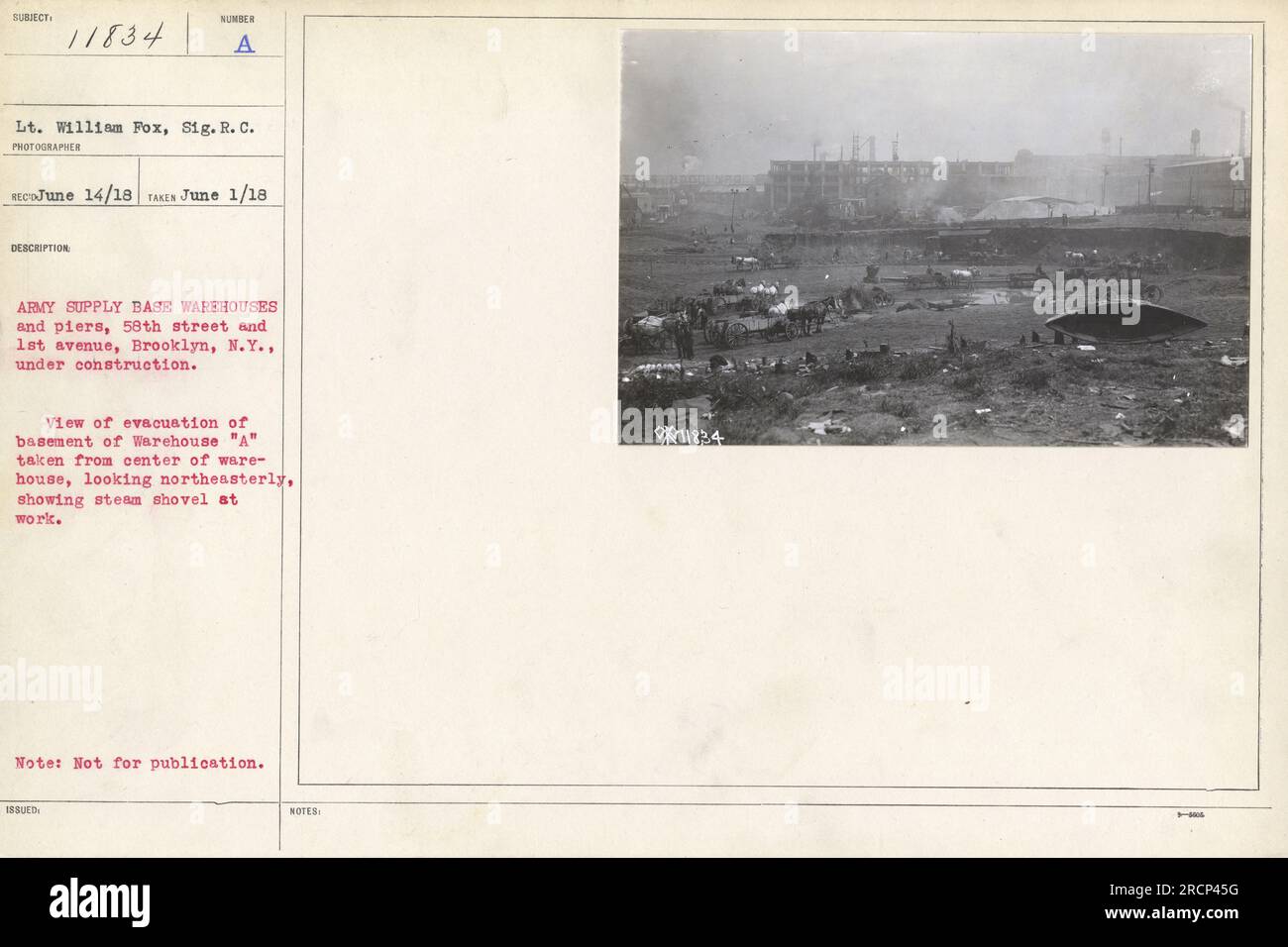 Lt. William Fox, Sig. R.C., captured a photograph of the evacuation of ...