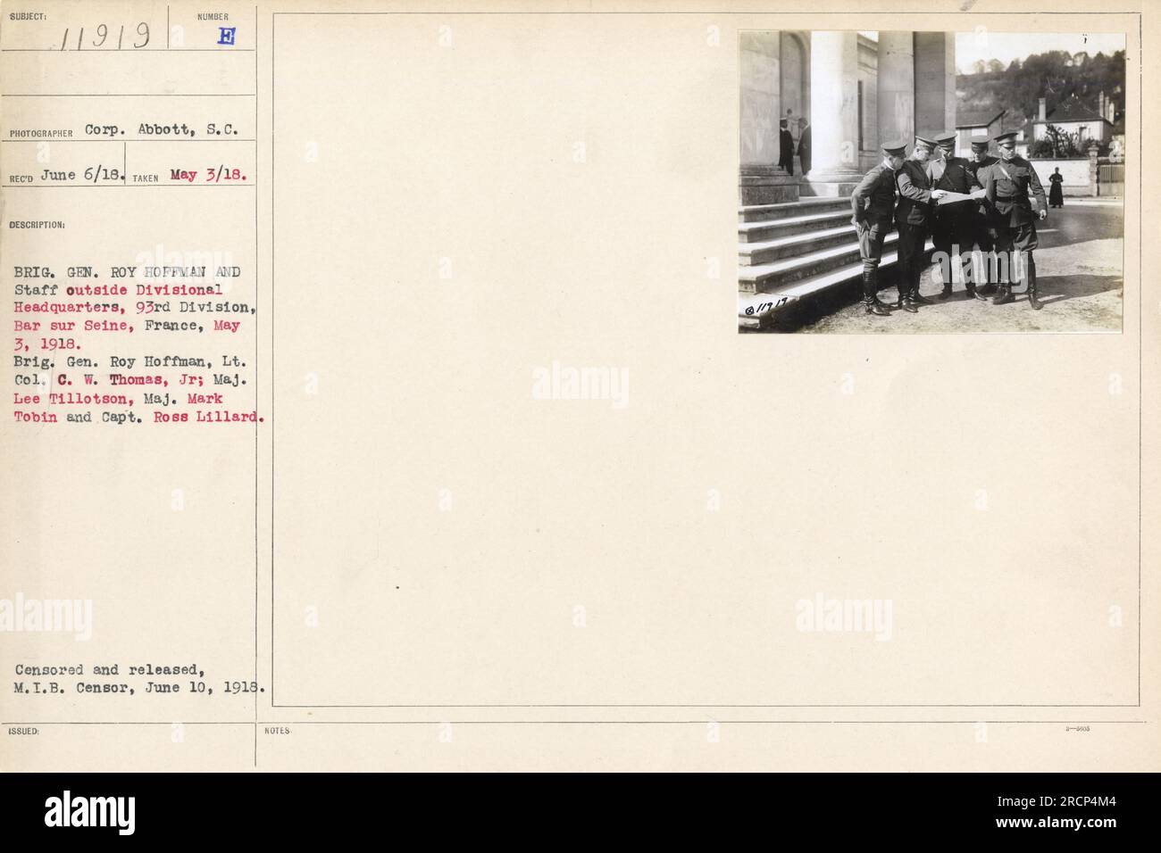 Brig. Gen. Roy Hoffman and his staff are pictured outside the ...