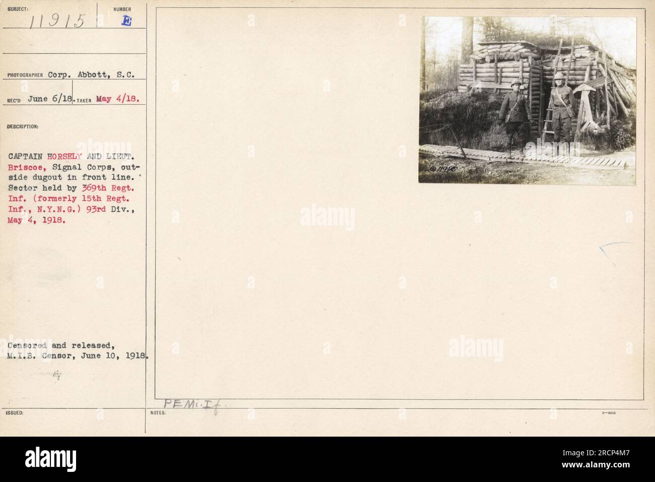 Caption: "Captain Horsely and Lieutenant Briscoe of the Signal Corps ...