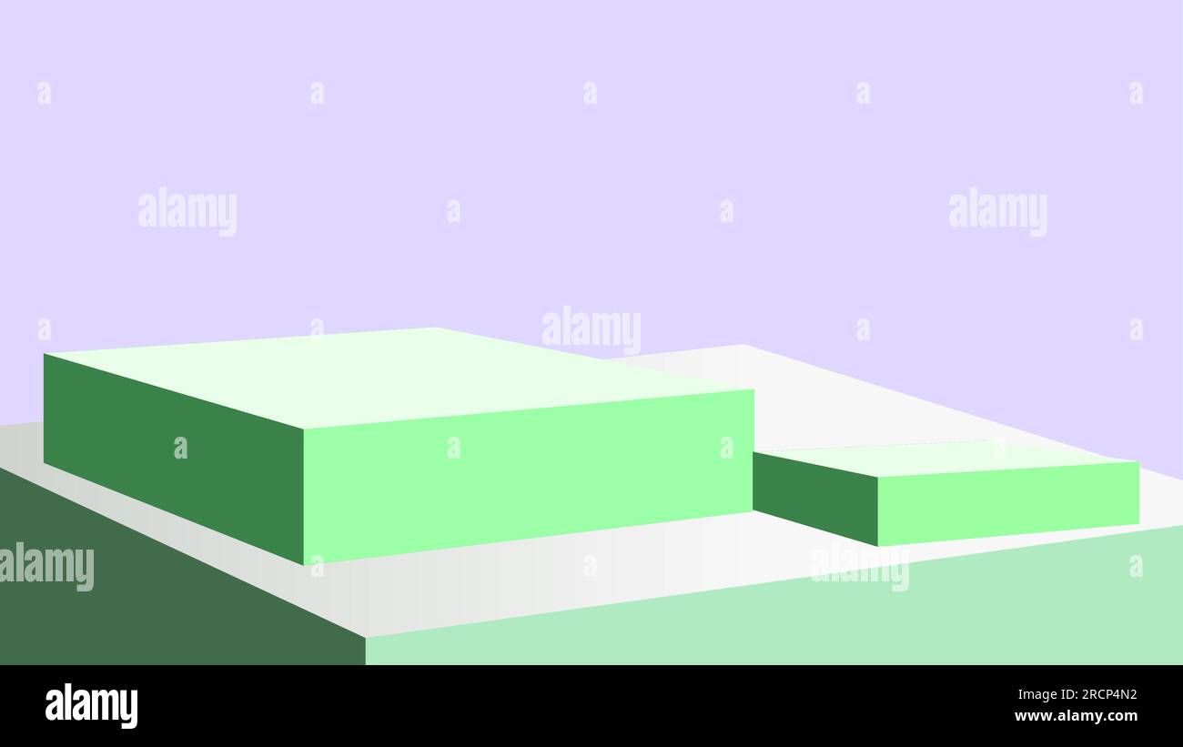 Green and white 3D Platforms with copy space presentation background ...