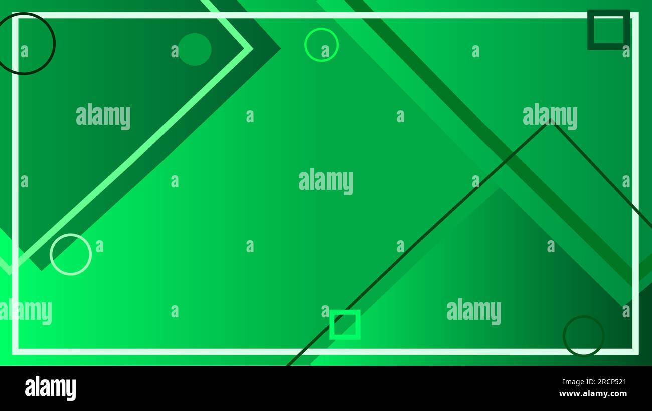 Green gradient geometric rigid outlines frame background Stock Vector ...