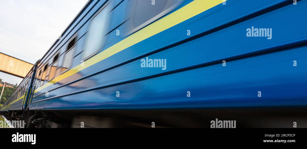 Passenger train travels along railway hi-res stock photography and ...